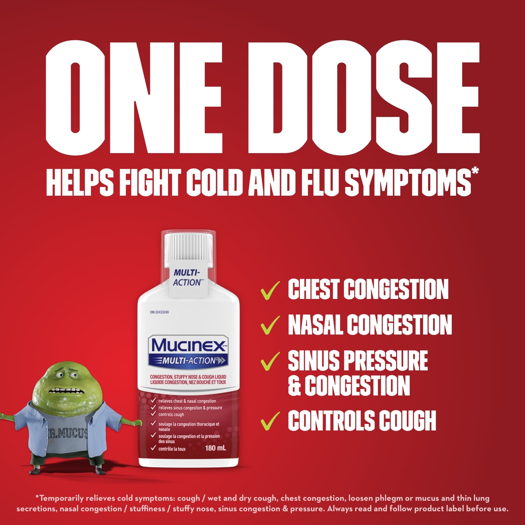 Mucinex Multi-Action Congestion, Stuffy Nose & Cough Liquid | Chest ...