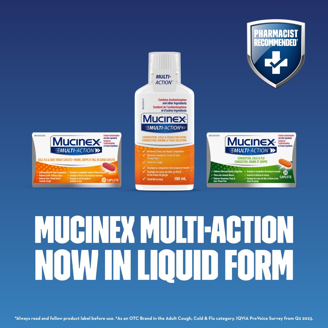 Multi-Action Congestion, Cold & Cough Solution | Mucinex Canada